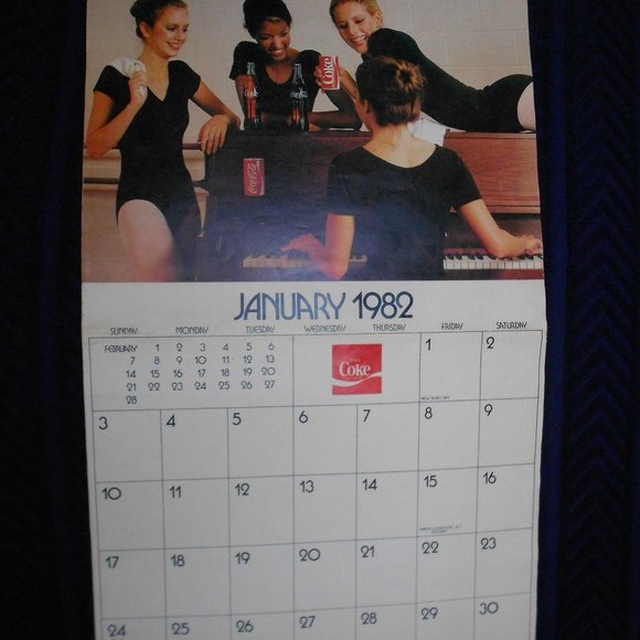 Coca Cola | Dining | Vintage Rare Cocacola Drink Coke 982 Wall Calendar ...